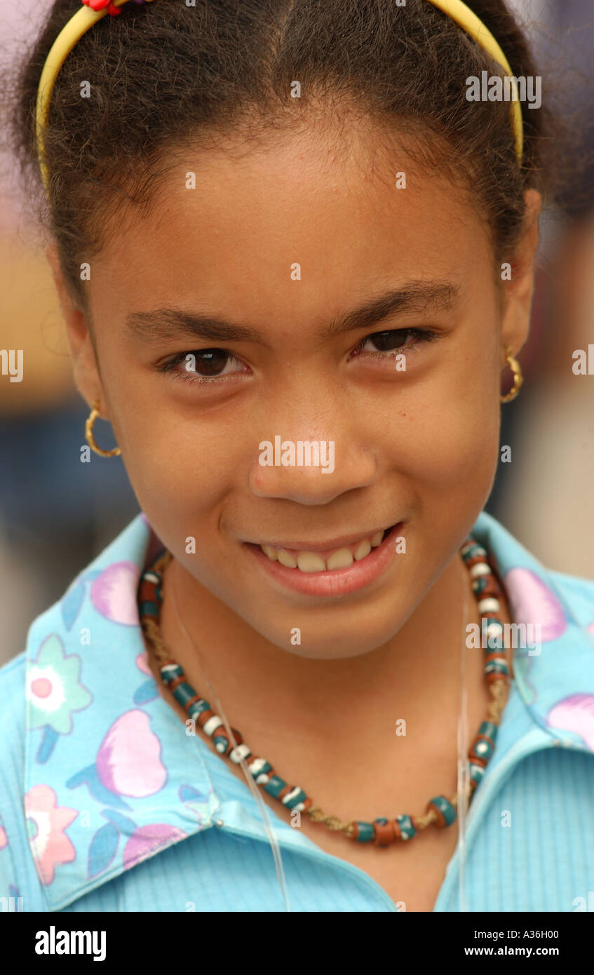 Portrait of a girl smiling Havana Cuba Stock Photo - Alamy