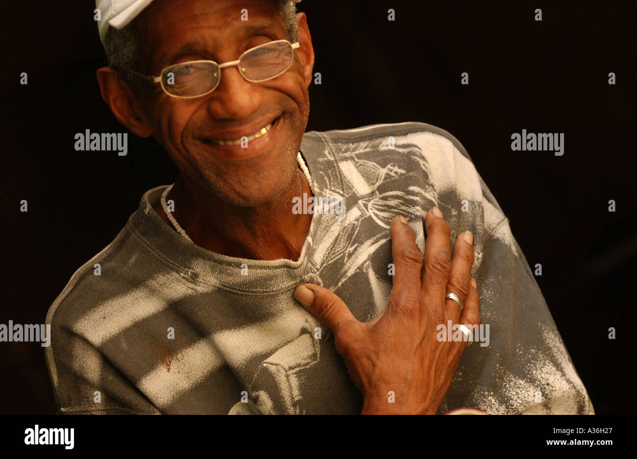 Hand chest man old city hi-res stock photography and images - Alamy