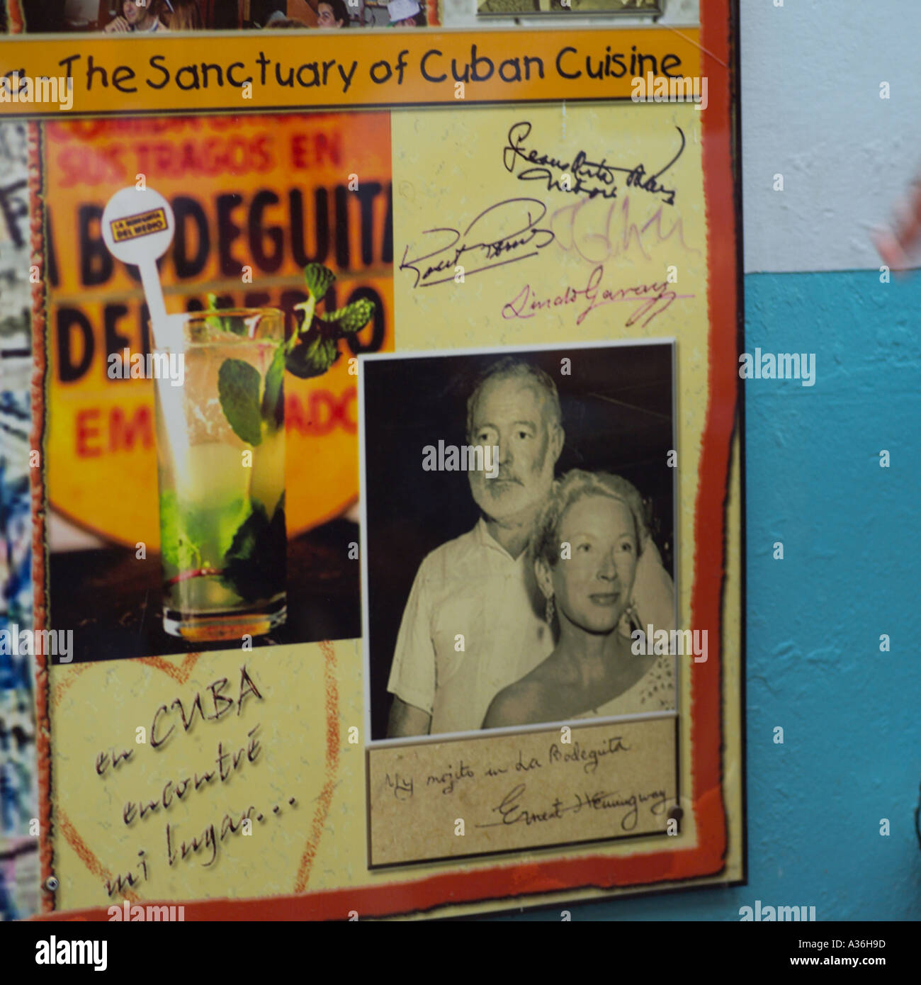 Poster picture of Ernest Hemingway Havana Cuba Stock Photo - Alamy