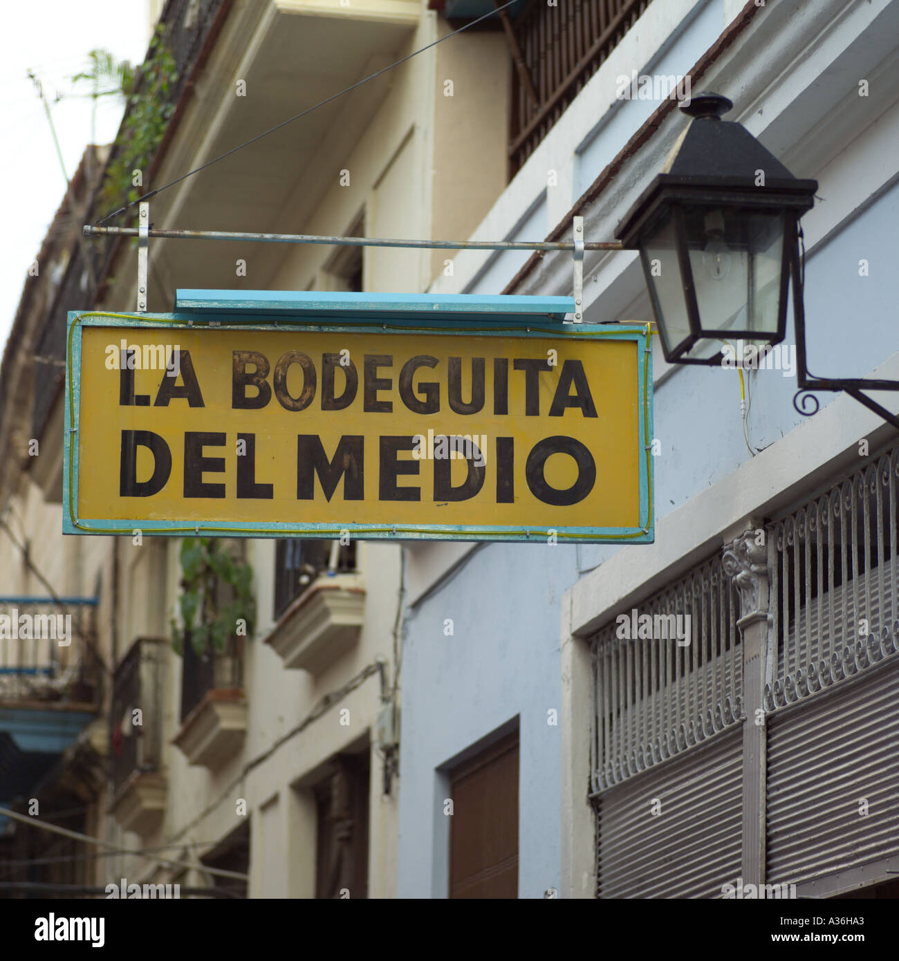 Sign outside restaurant Havana Cuba Stock Photo - Alamy