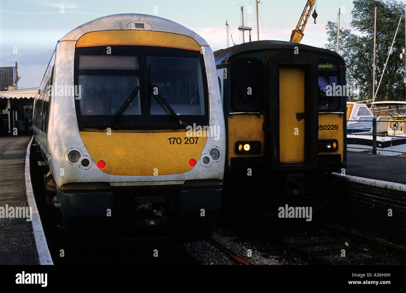 Local passenger trains, Woodbridge, Suffolk, UK Stock Photo - Alamy