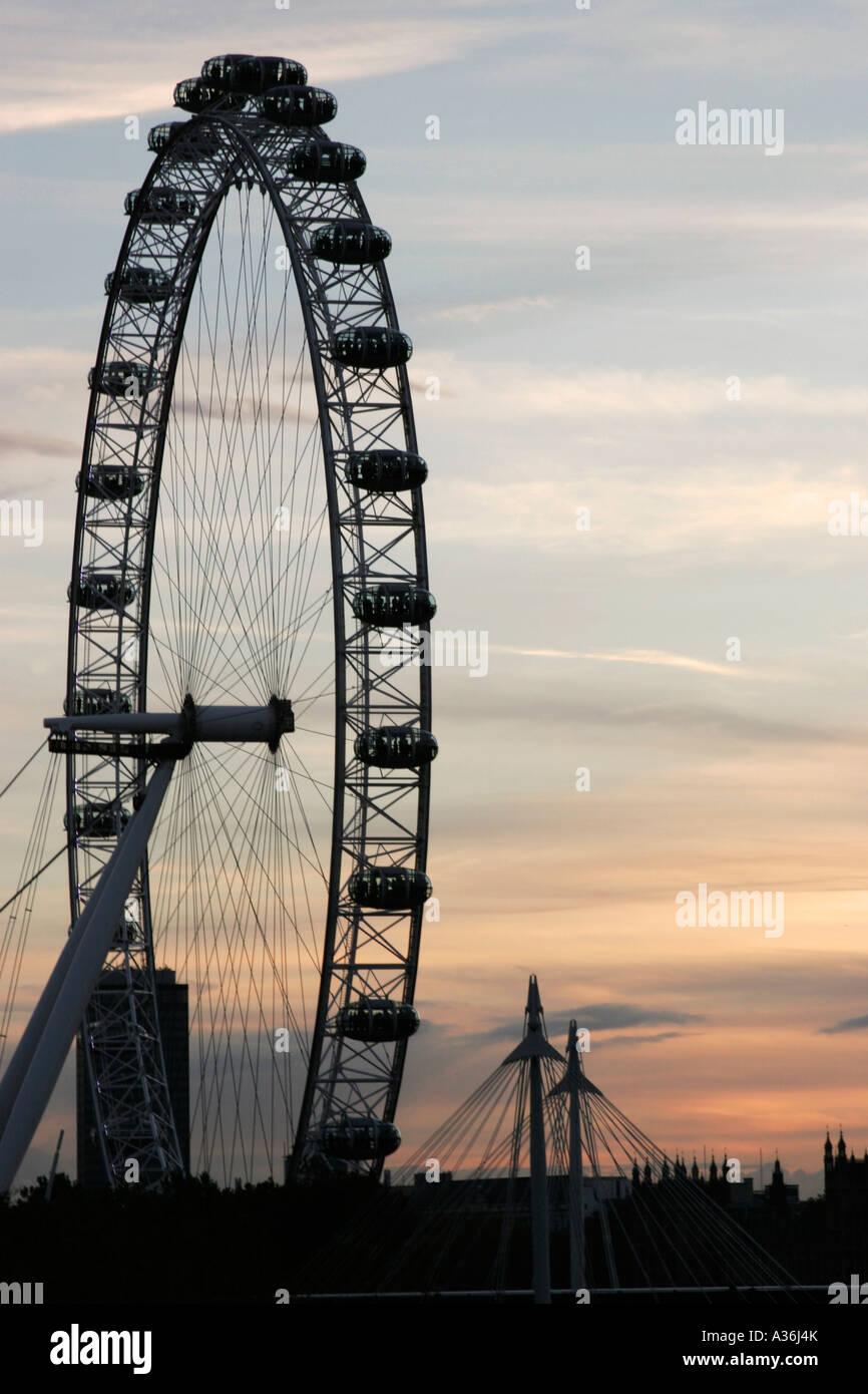 The London Eye at Sunset Stock Photo - Alamy