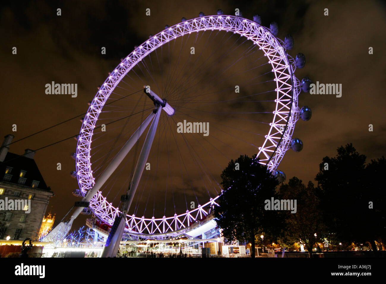 The London Eye at night time Stock Photo - Alamy