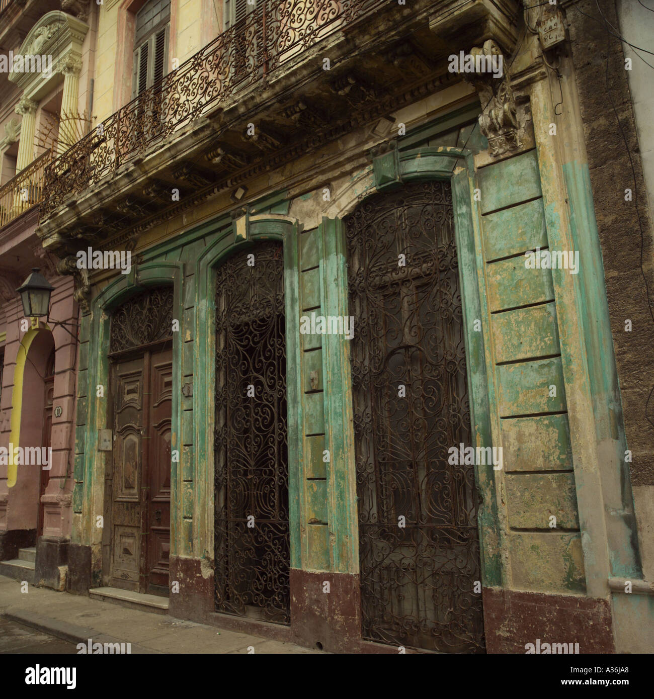 Arched doors of a building Havana Cuba Stock Photo - Alamy