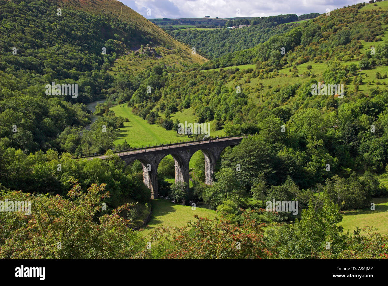Monsal Viaduct from Monsal Head, Monsal Dale, Peak District National ...