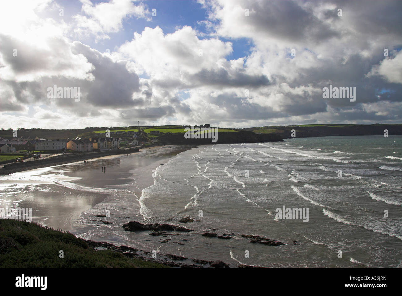 Coast landscape of broadhaven south beach hi-res stock photography and ...