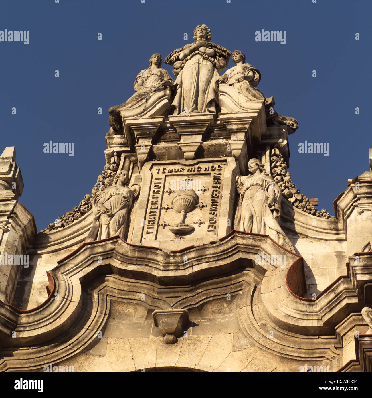 Stone carvings on a building Havana Cuba Stock Photo - Alamy