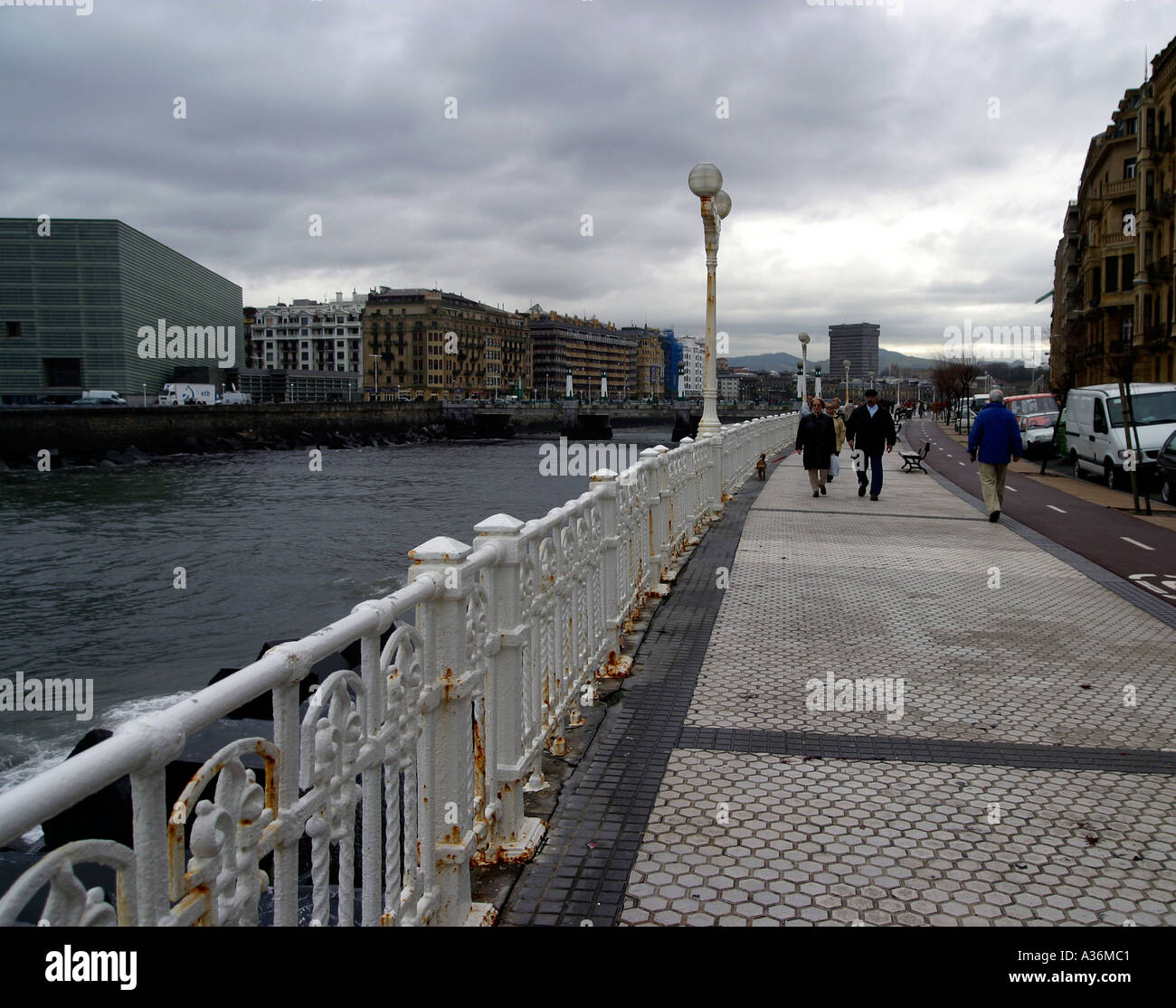 Spain San Sebastian Breakwater Mole Pier Seafront Stock Photo - Alamy