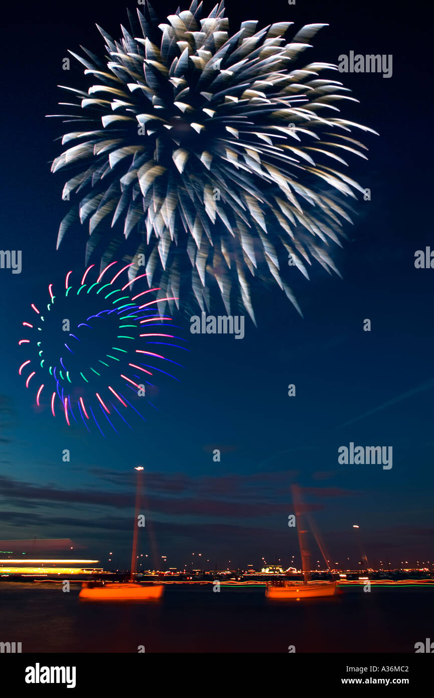 Orange island fireworks hi-res stock photography and images - Alamy