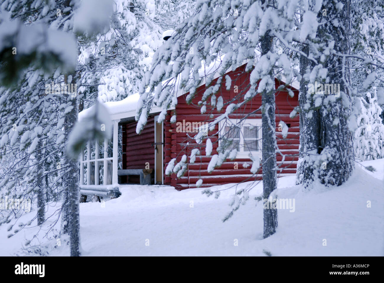 Typical Finnish house near Yllas, Lapland Stock Photo - Alamy