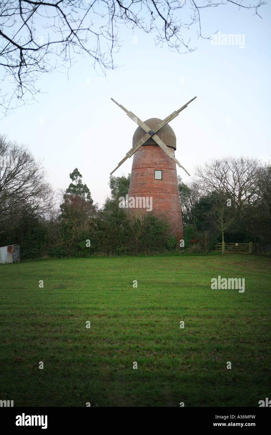 Mobile phone transmitter aerial disguised as windmill, Somerset UK ...