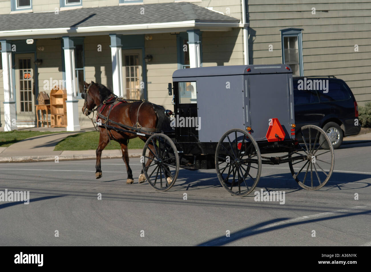 A buggy is the main means of transport for the Amish who spurn the ...