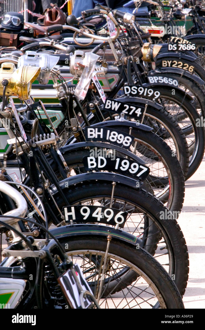 Line of classic motorcycles Madeira Drive Brighton Stock Photo - Alamy
