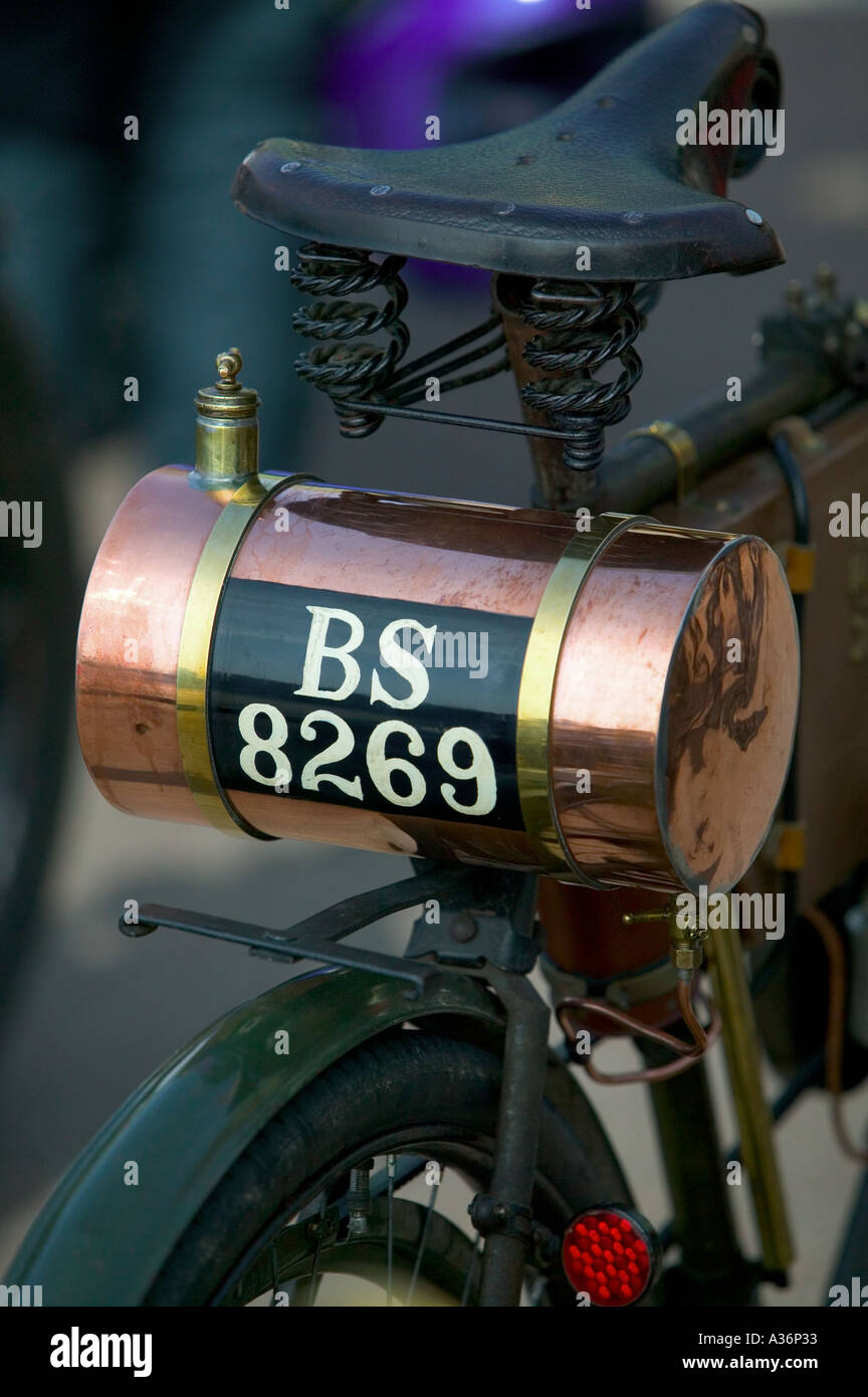 Fuel tank of Clement Gerrard 1902 solo classic motorcycle Stock Photo ...