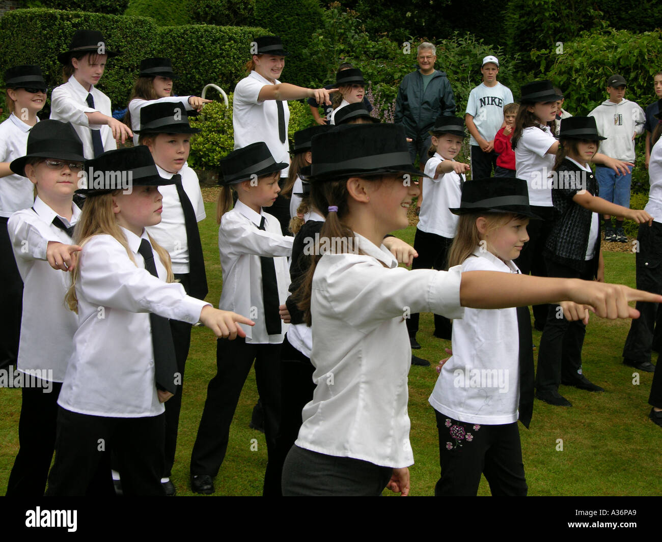 Marching girls at village fete in English village Stock Photo - Alamy