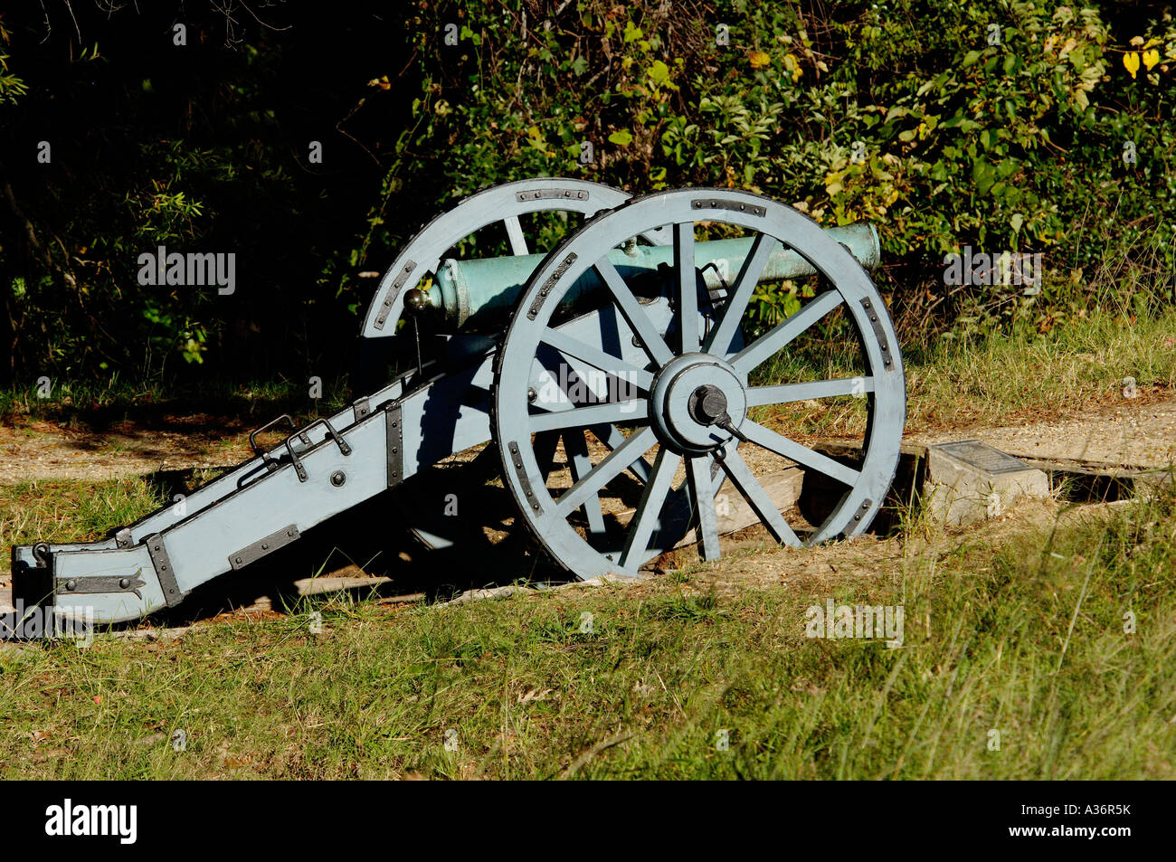 Revolutionary War French cannon called the Fox on a redoubt at Yorktown ...