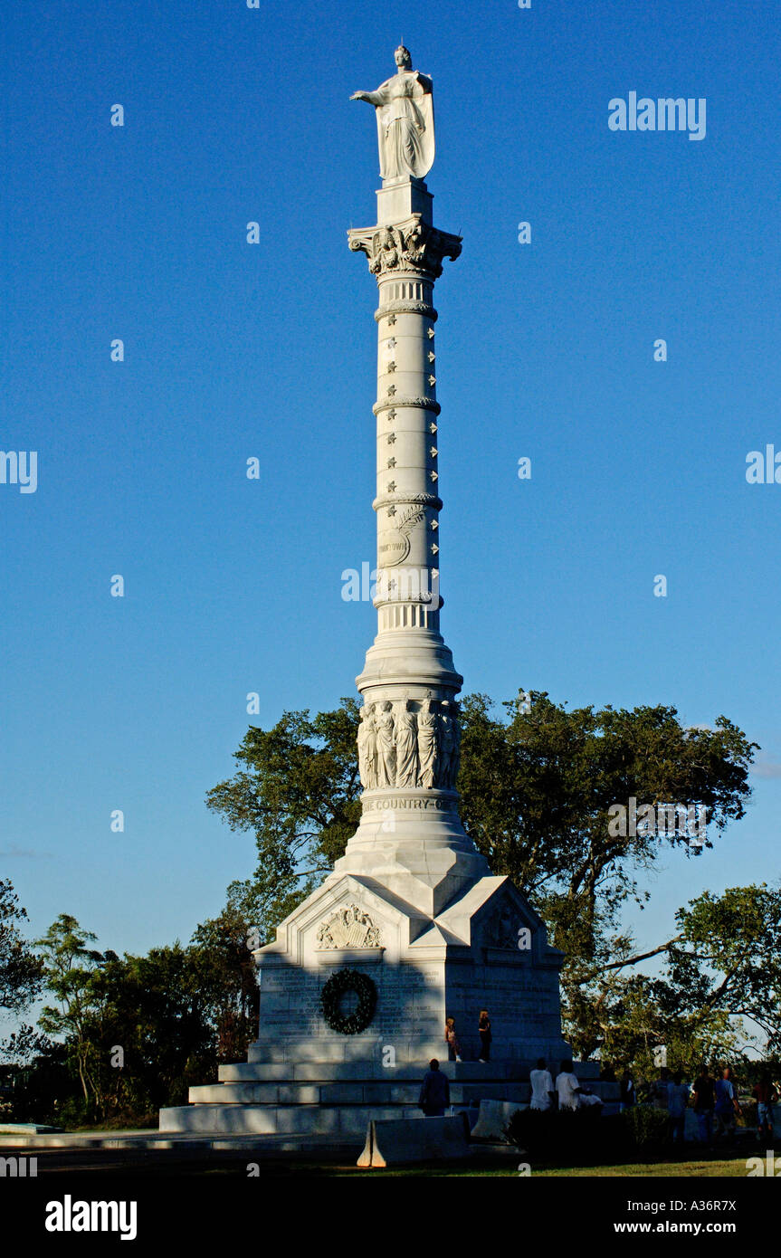 Victory monument at Yorktown battlefield Virginia. Digital photograph ...