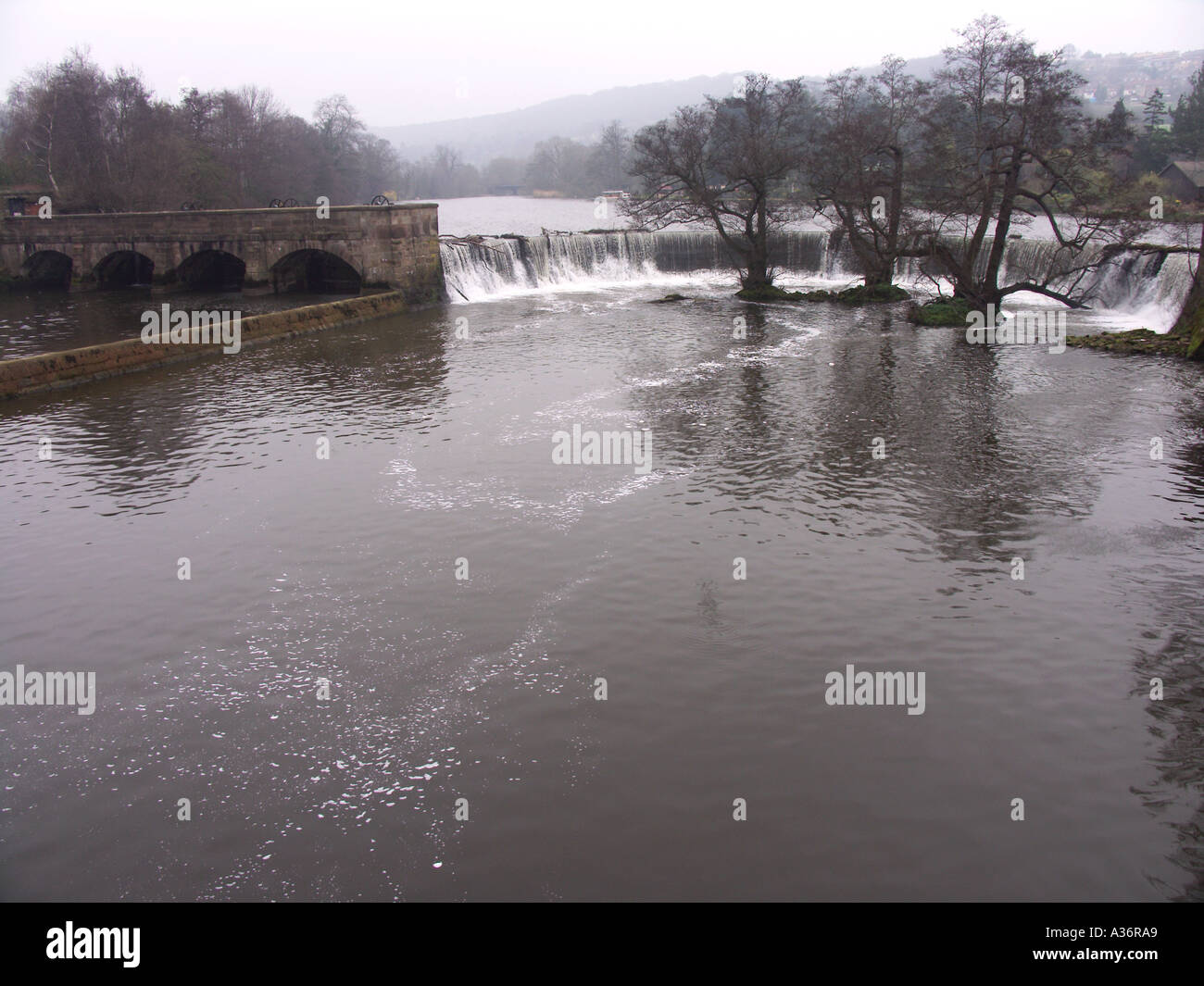 River Derwent weir Belper Derbyshire England Stock Photo - Alamy