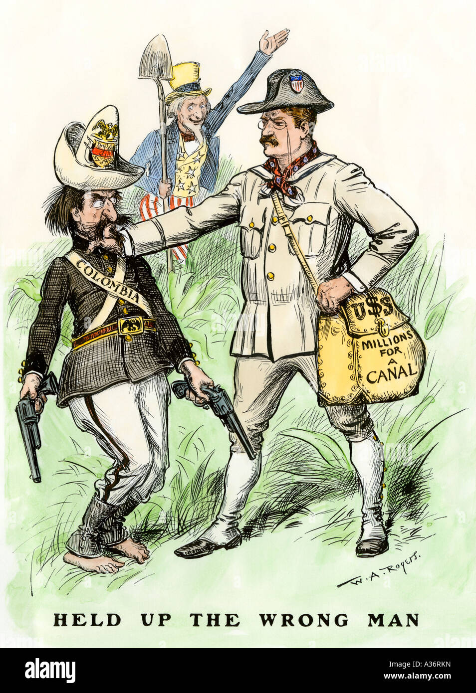 US President Theodore Roosevelt refusing to pay Columbia millions for ...