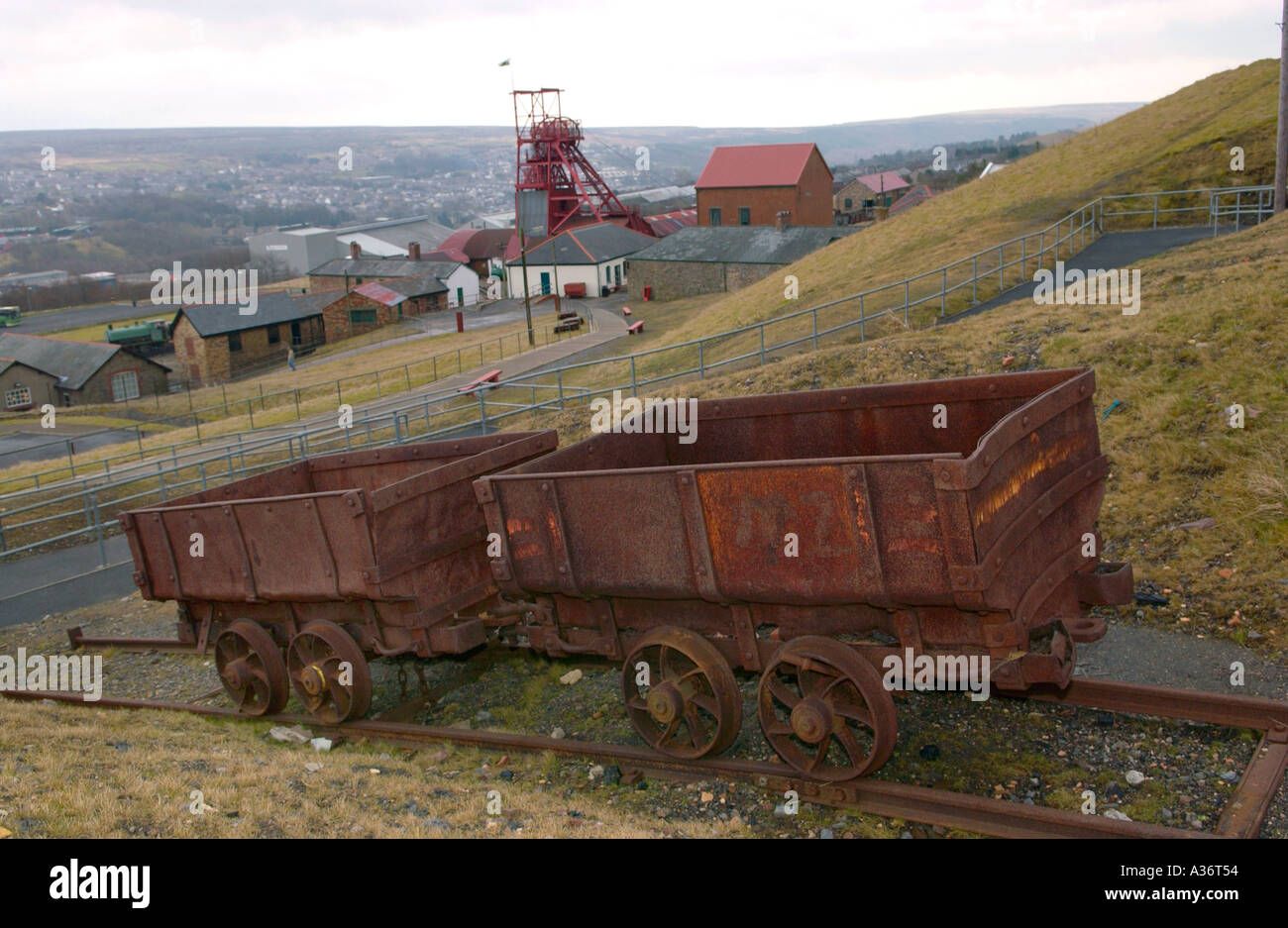 Old mining equipment stored on the surface at Big Pit National Coal ...