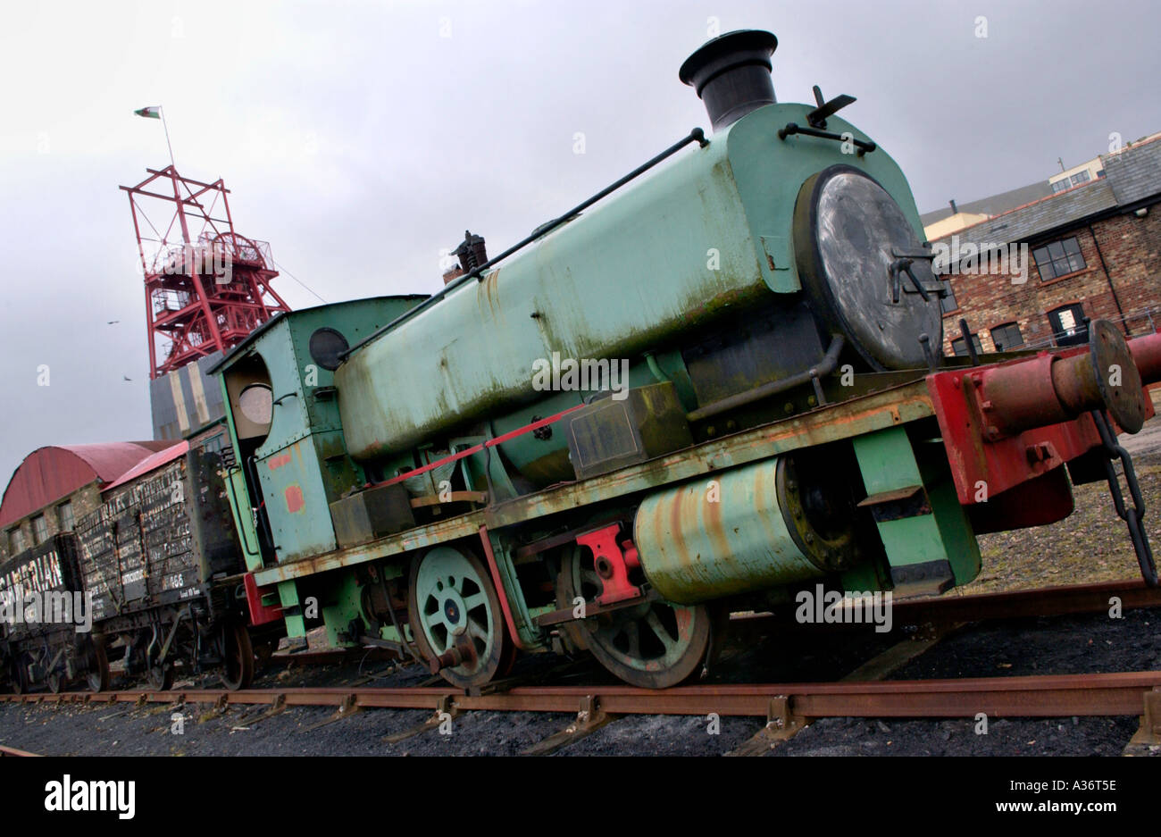 Steam engine display at Big Pit The National Mining Museum of Wales UK ...
