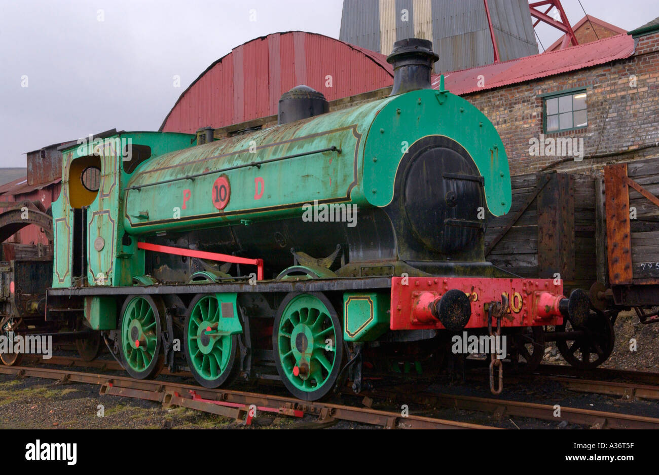 Steam engine at Big Pit The National Mining Museum of Wales Stock Photo ...