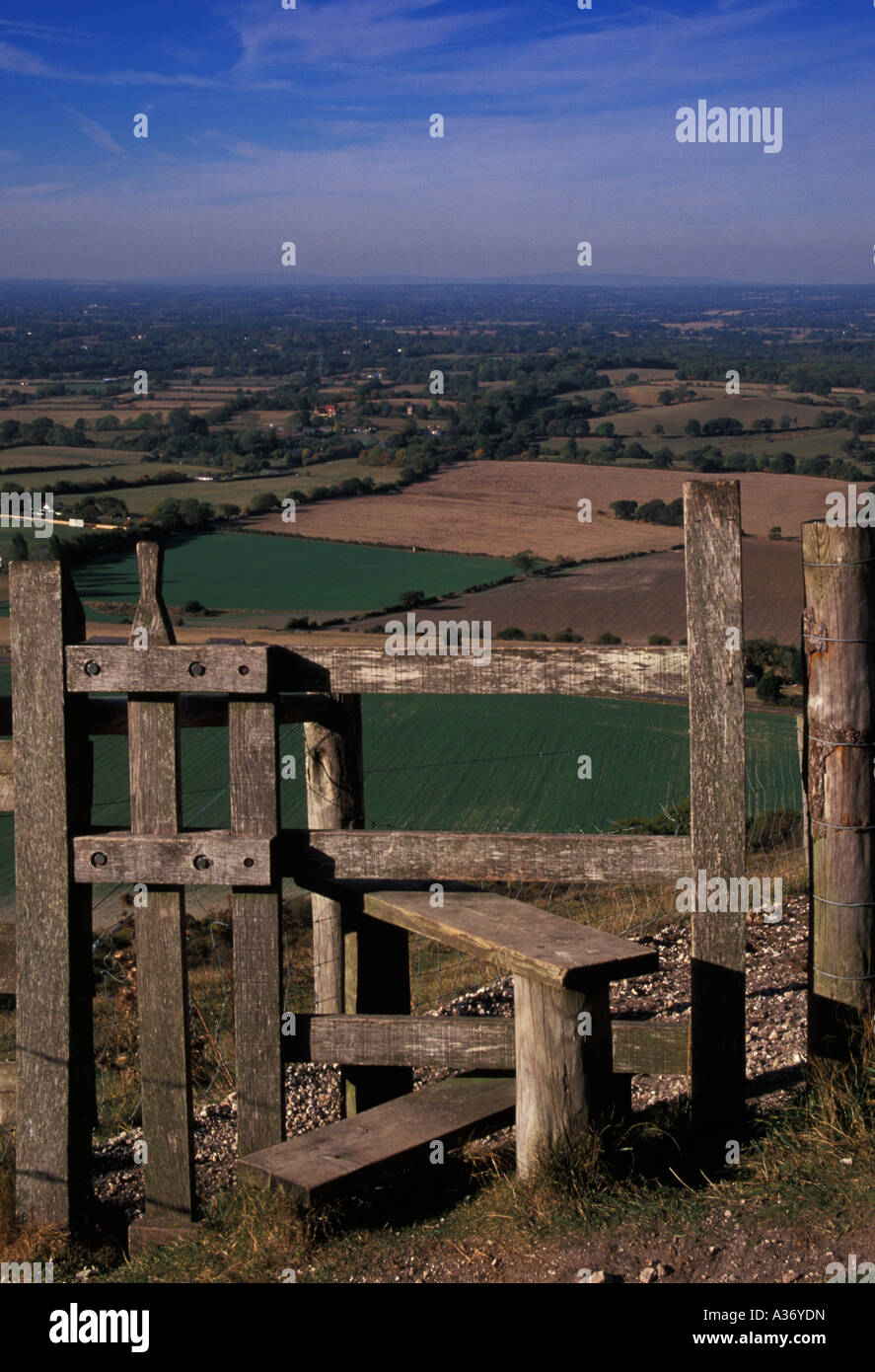 Wooden Stile, South Downs, East Sussex, England, UK Stock Photo - Alamy