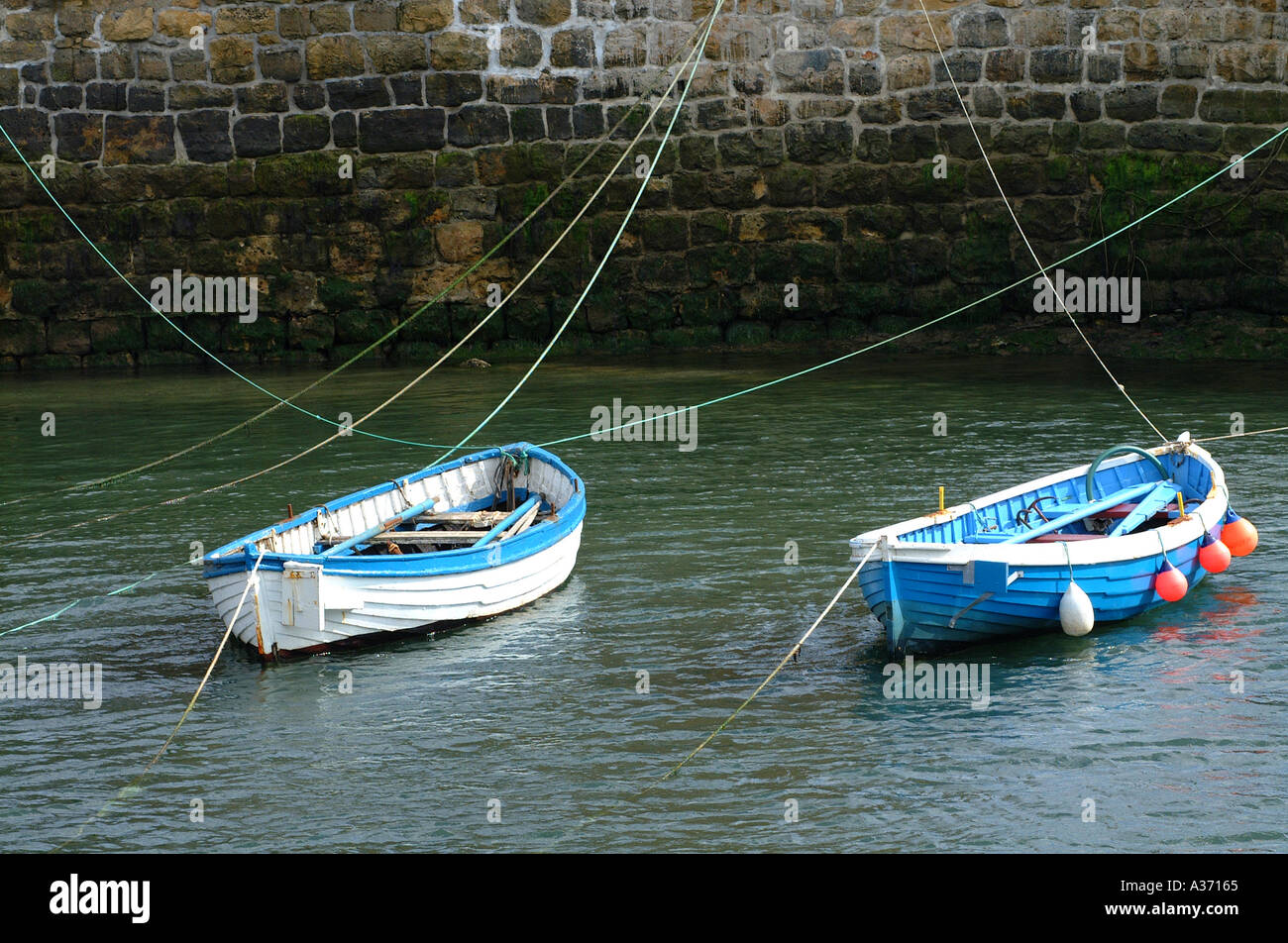 Fishing Boats at Beadnell Harbour Northumberland Stock Photo - Alamy