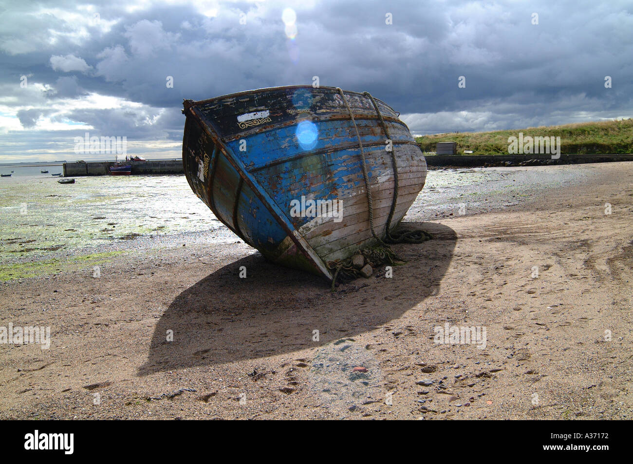 Wrecked Fishing Boat Stock Photo - Alamy