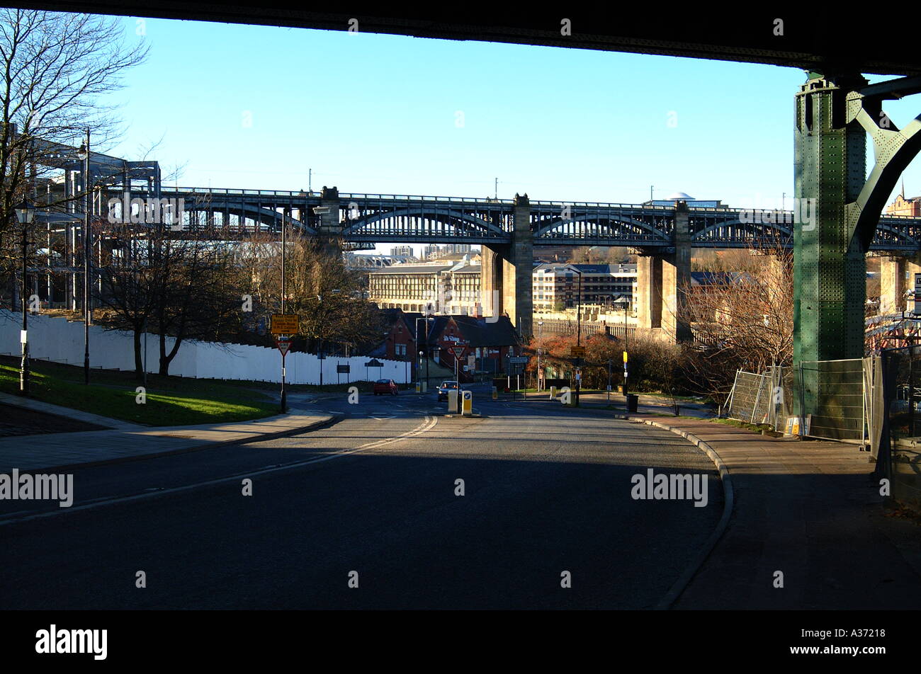 High Level Bridge Newcastle upon tyne from Gateshead Stock Photo - Alamy