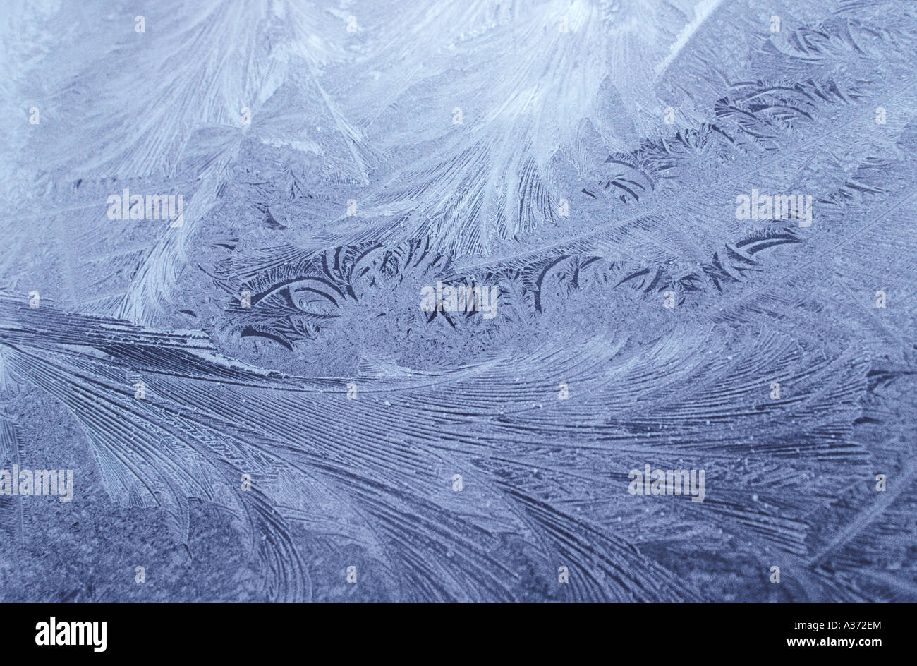 Ice Patterns on Glass Stock Photo - Alamy