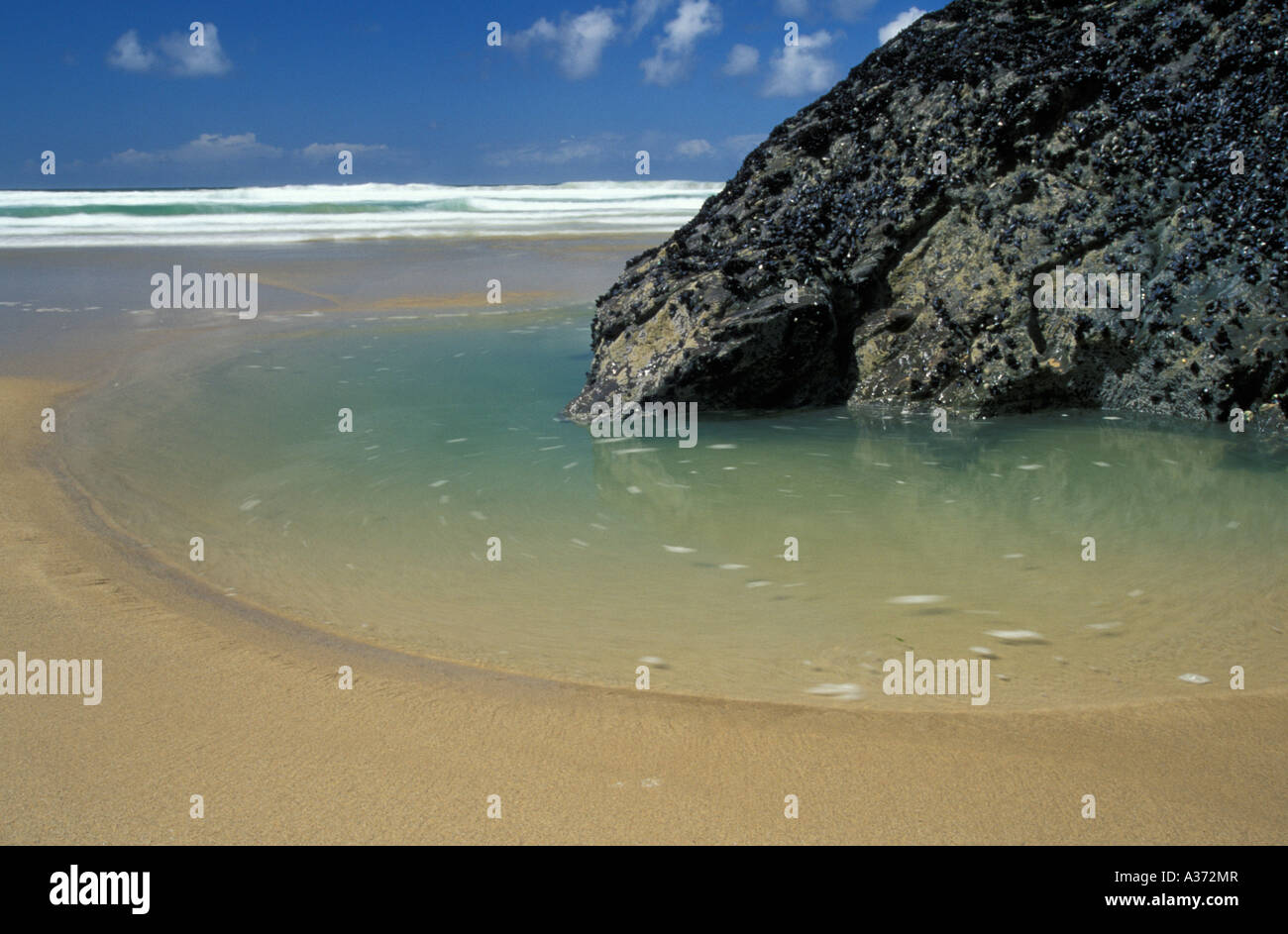 Azure Rock Pool, Cornwall, England, UK Stock Photo - Alamy