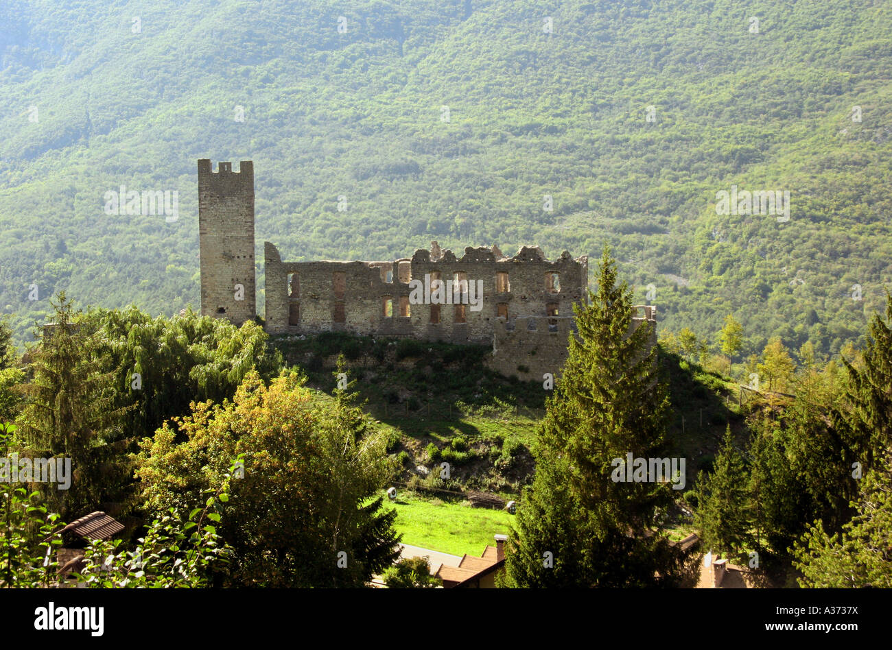Belfort(Beseno) castle sec. XIV.Cavedago-Trento Stock Photo - Alamy