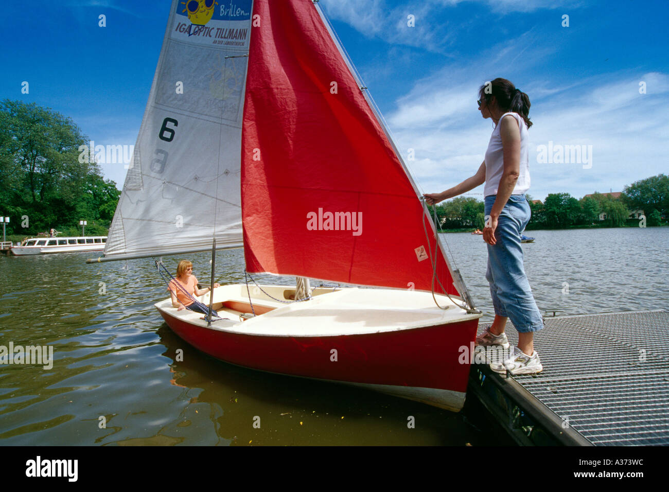 Lake Aa Muensterland Germany Stock Photo - Alamy