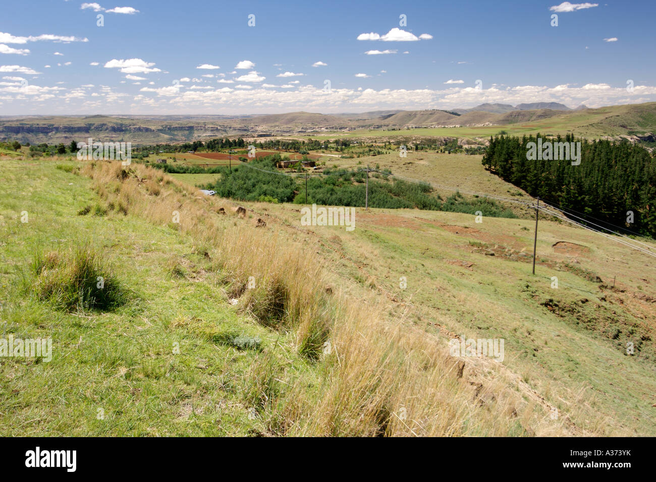 Scenery along the road to Semonkong in the mountain kingdom of Lesotho ...