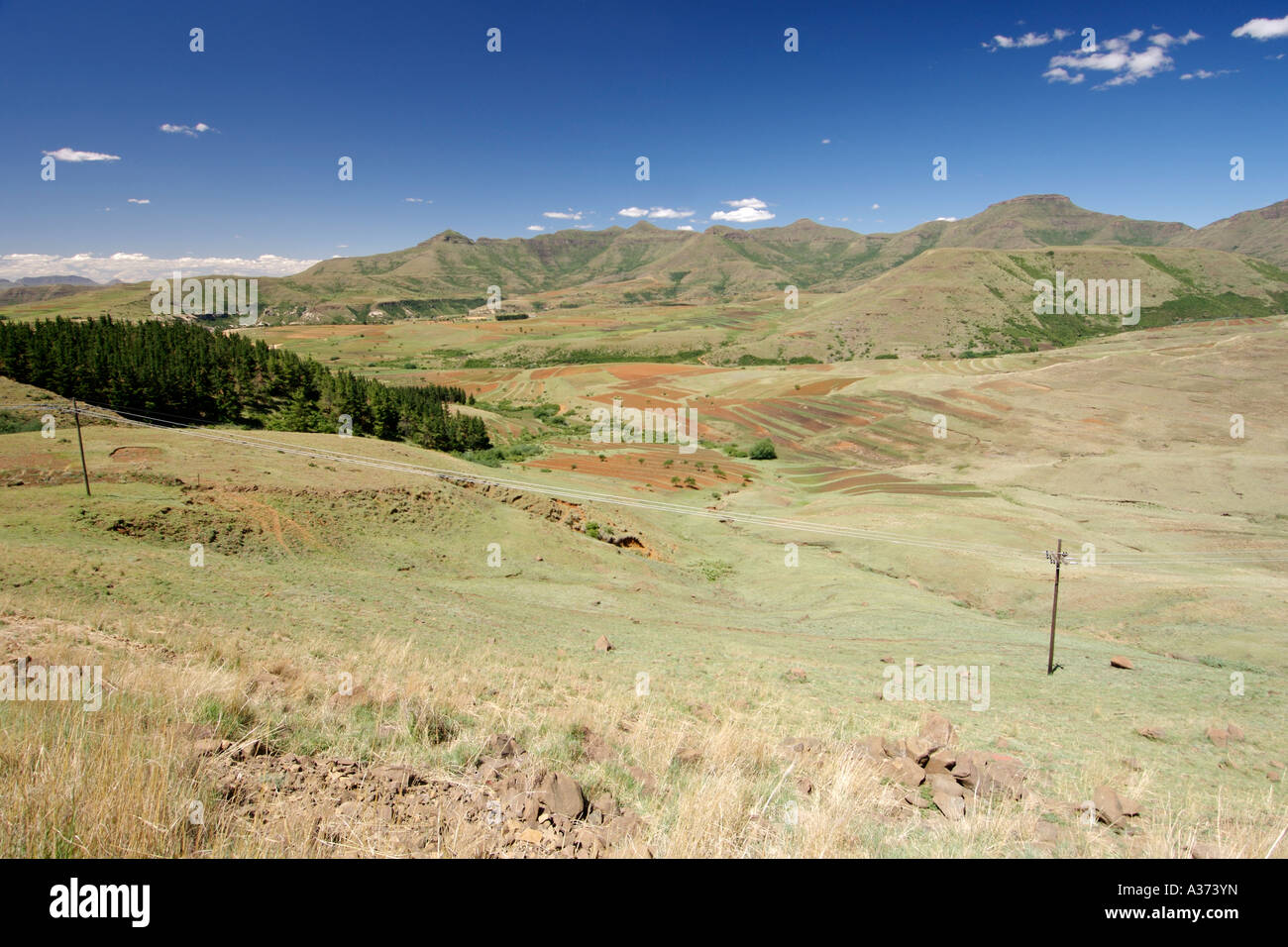 Scenery along the road to Semonkong in the mountain kingdom of Lesotho ...