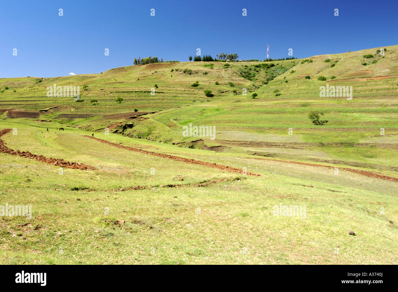Scenery along the road to Semonkong in the mountain kingdom of Lesotho ...
