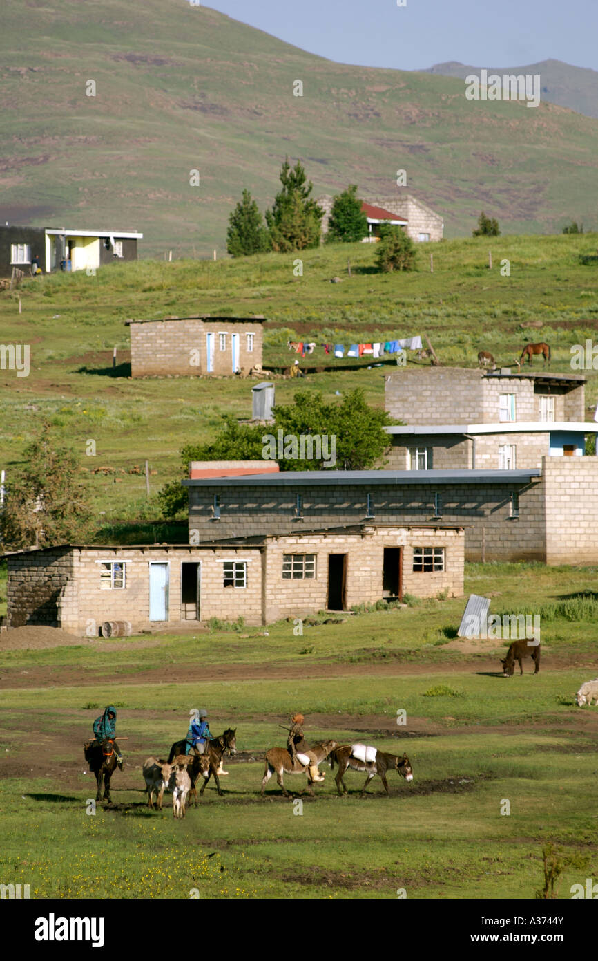 The village of Semonkong in Lesotho Stock Photo, Royalty Free Image ...