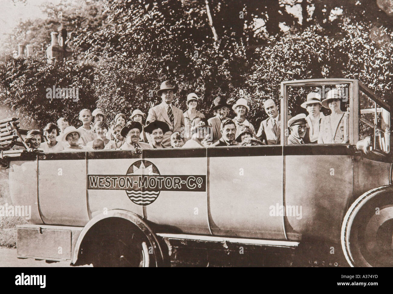 Charabanc Outing History Lifestyle Wales Stock Photo - Alamy
