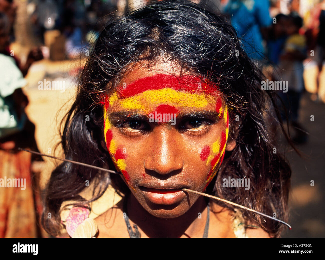 Sadhu Stick Boy Anjuna Market Goa India Stock Photo - Alamy