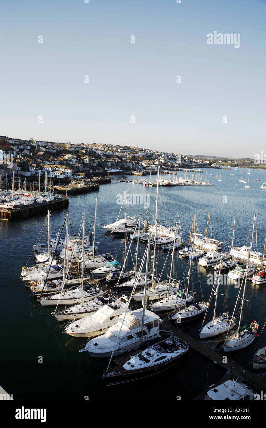Falmouth Cornwall Aerial View from the top of the viewing tower at the ...