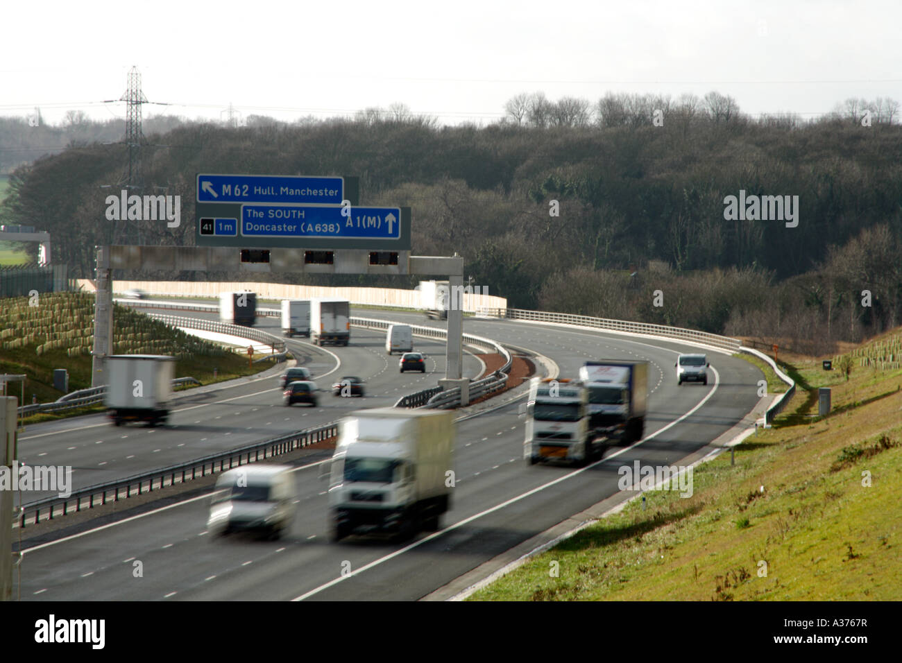 A1 M Motorway West Yorkshire Stock Photo - Alamy