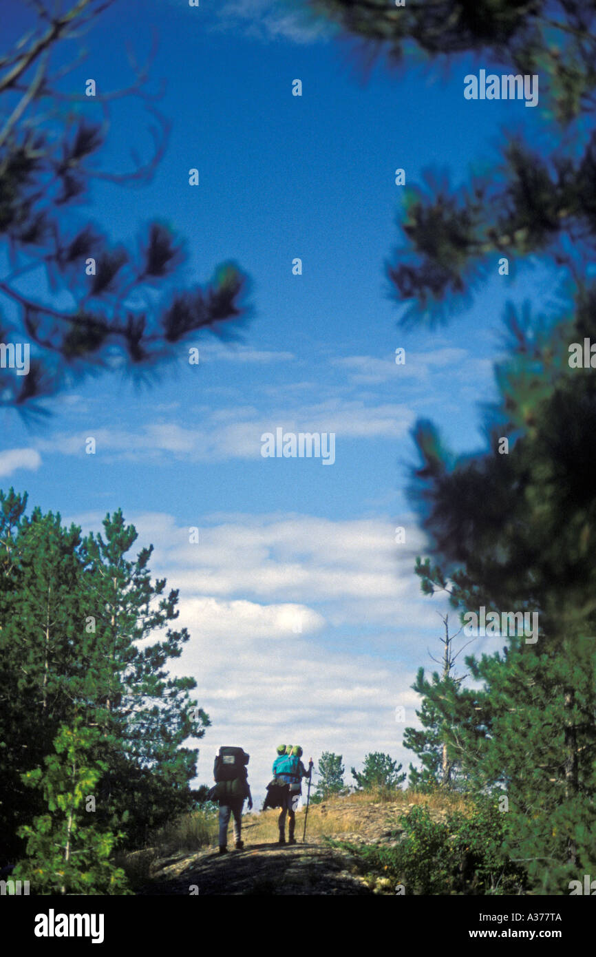 Isle Royale National Park Michigan Backpackers on the Minong Ridge ...