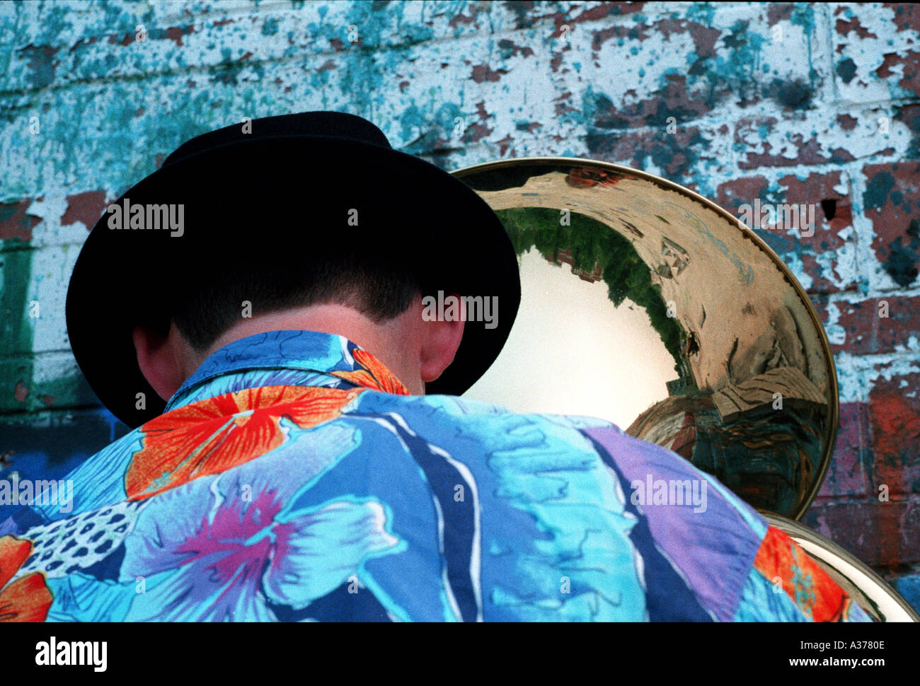 man playing tuba Stock Photo - Alamy