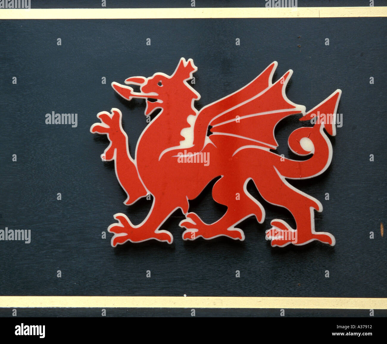 Red Dragon Welsh national symbol Stock Photo - Alamy