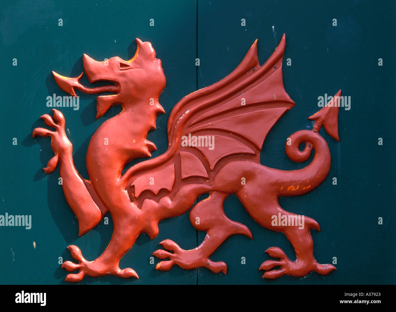 Red Dragon Welsh national symbol Stock Photo - Alamy