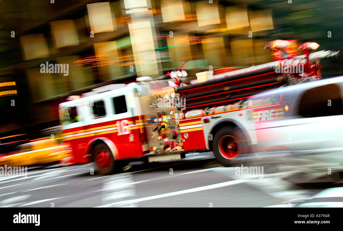 New York Fire Engine Stock Photo - Alamy