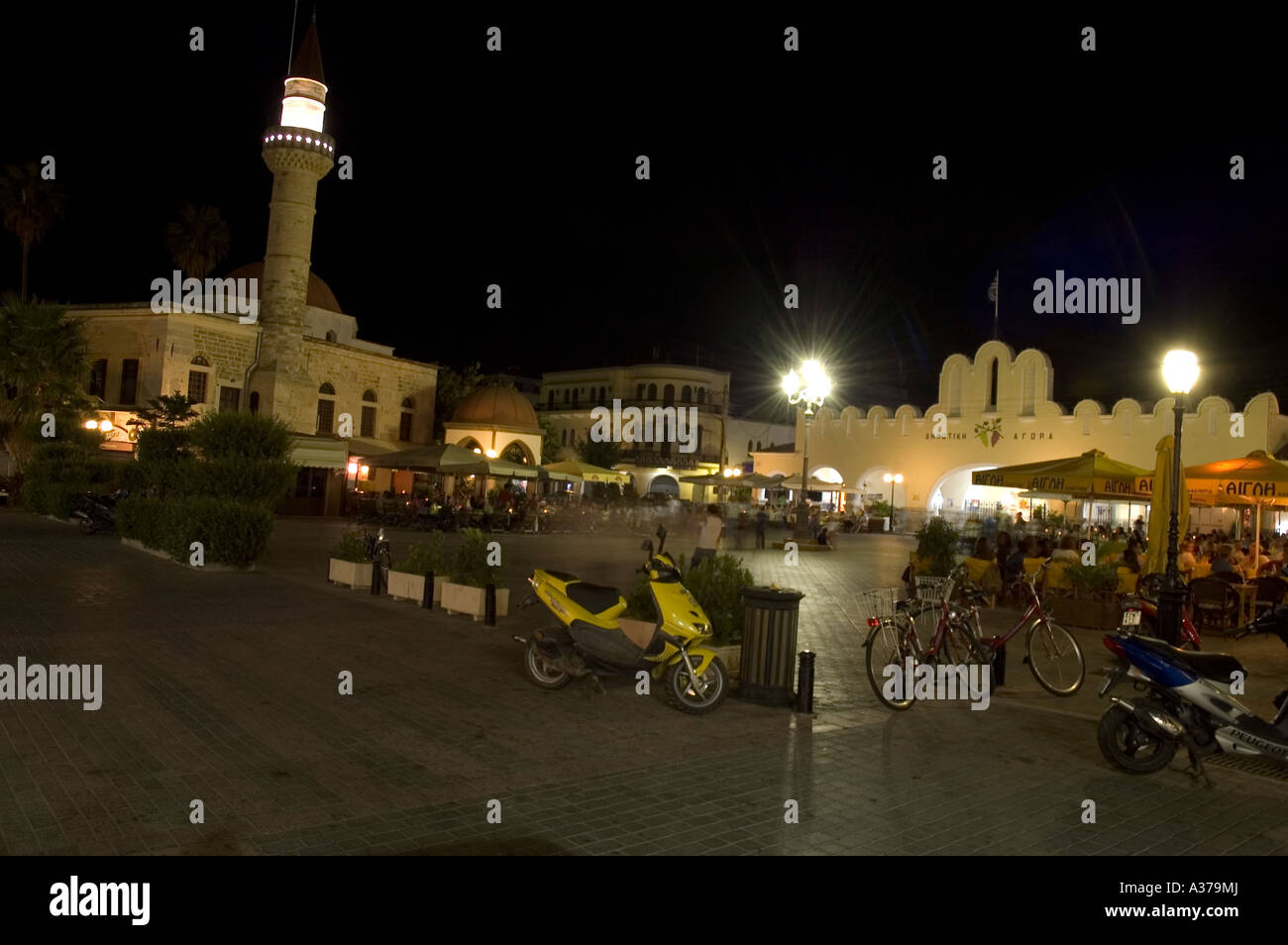 Kos Town in the island of Kos, The main square Stock Photo - Alamy