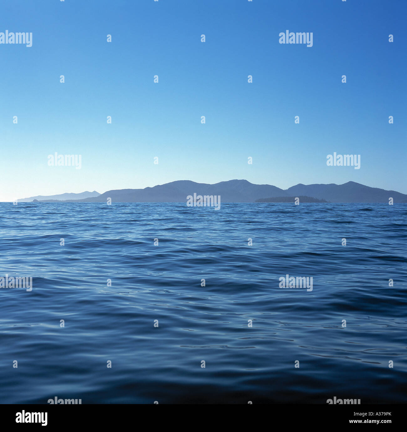 The Pacific Ocean looking towards The Queen Charlotte Islands , British ...