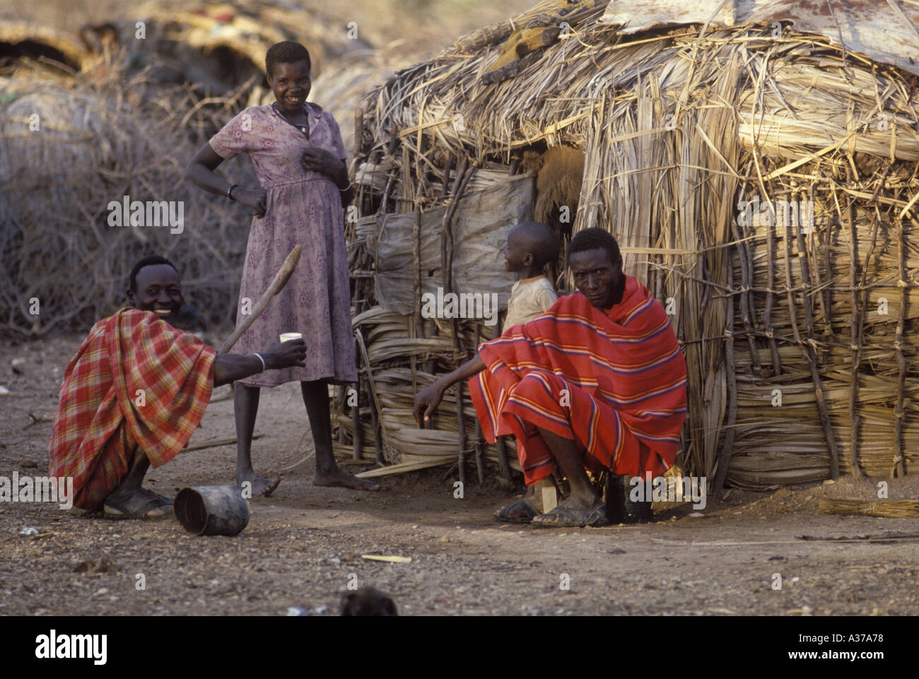 A Samburu village near Maralal Northern Kenya Stock Photo - Alamy